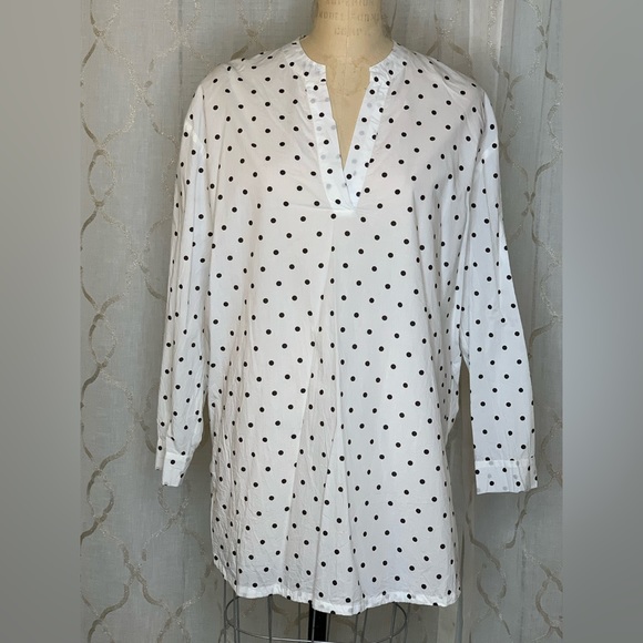 Masai | Tops | Nwt Masai Copenhagen White Black Dots Top Sz Large ...